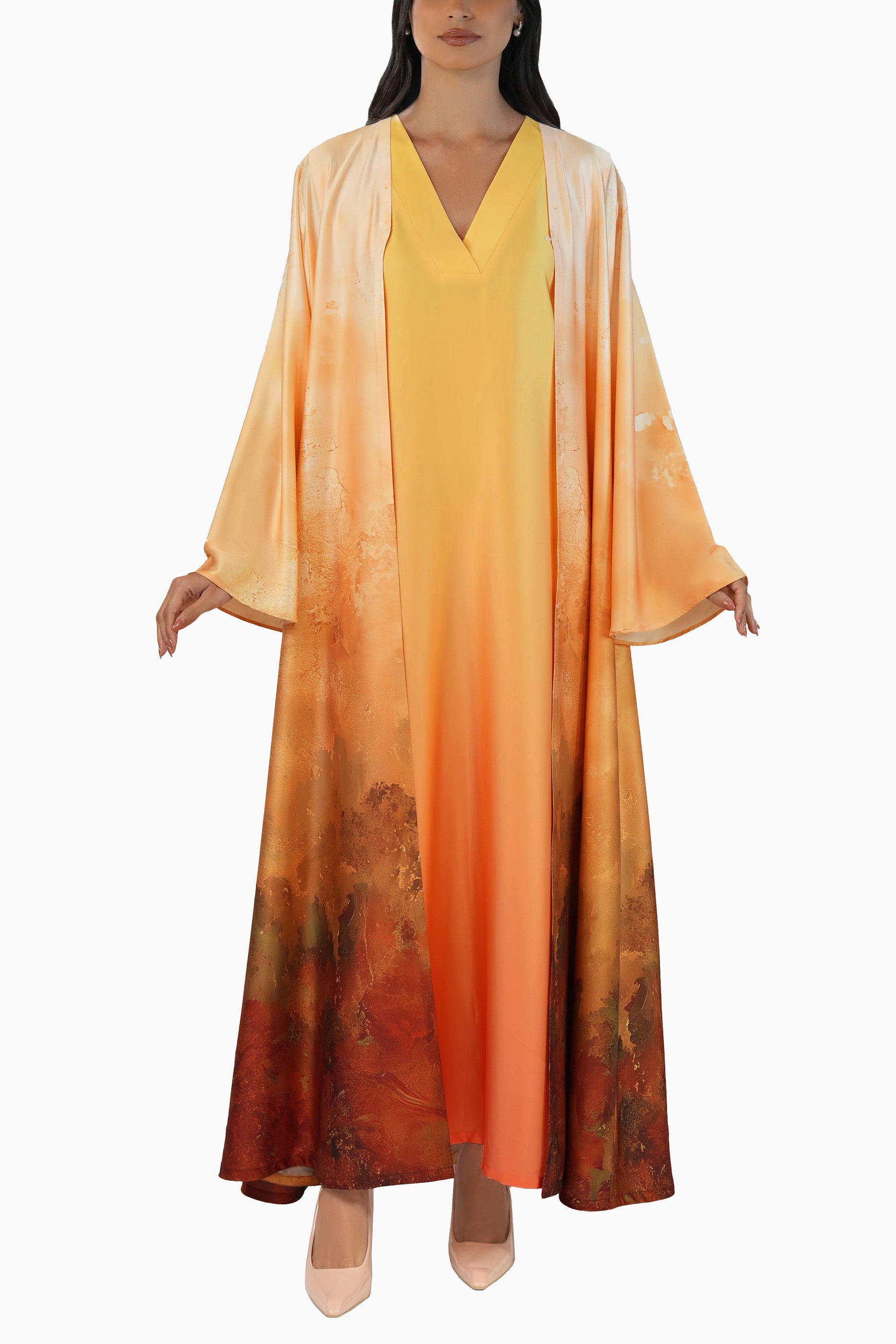 Solarush | Printed Ombre Summer Abaya for Women | Dubai Online Fashion ...